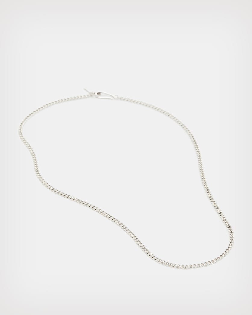Curb Sterling Silver Chain WARM SILVER | ALLSAINTS Canada